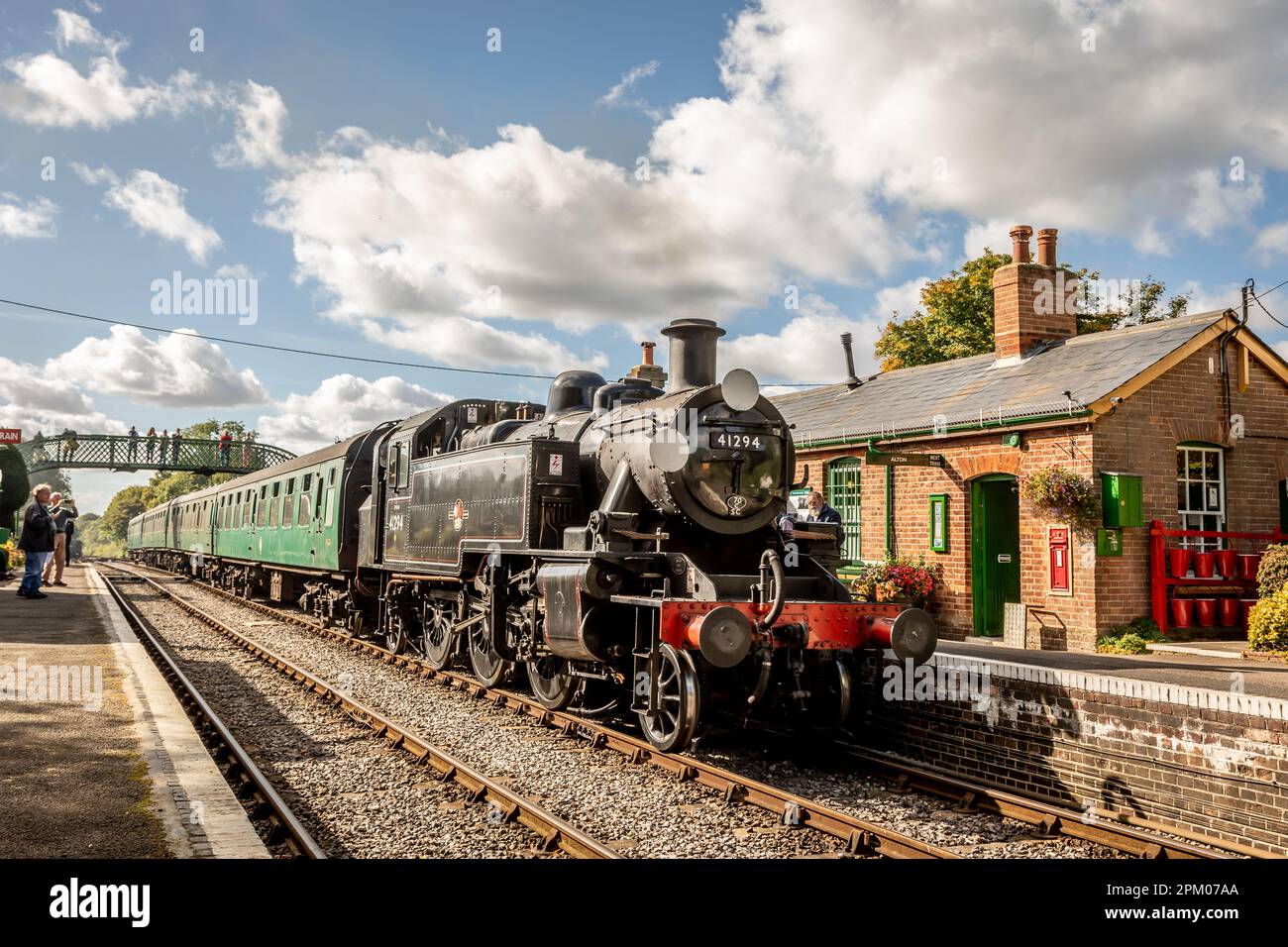 BR '2MT' 2-6-2T No. 41312 (masquerading as No. 41294) arrives at ...