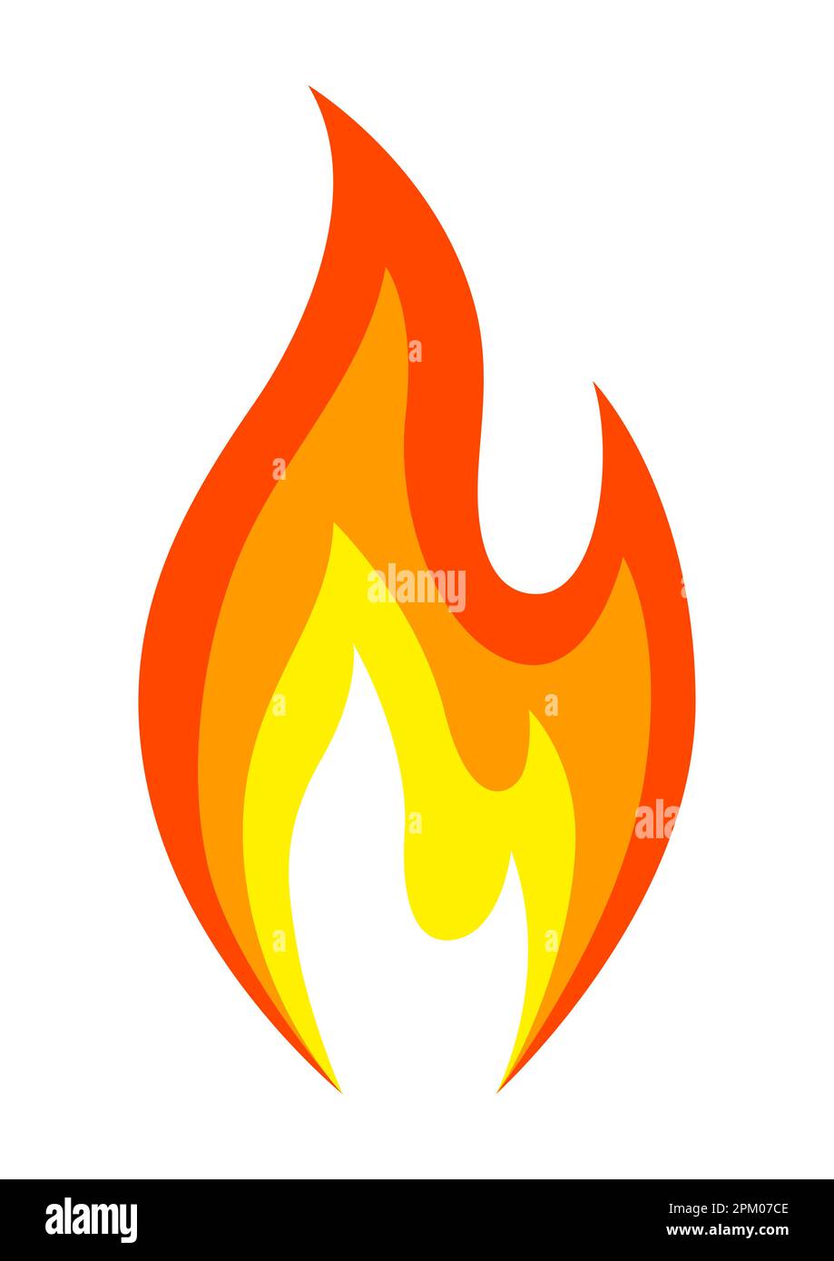 Illustration of stylized fire. Decorative element for design Stock ...