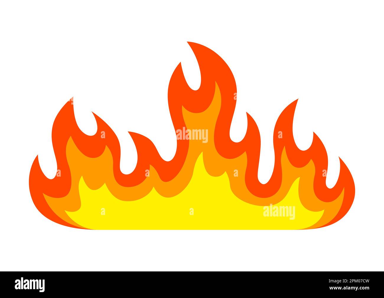 Illustration of stylized fire. Decorative element for design Stock ...