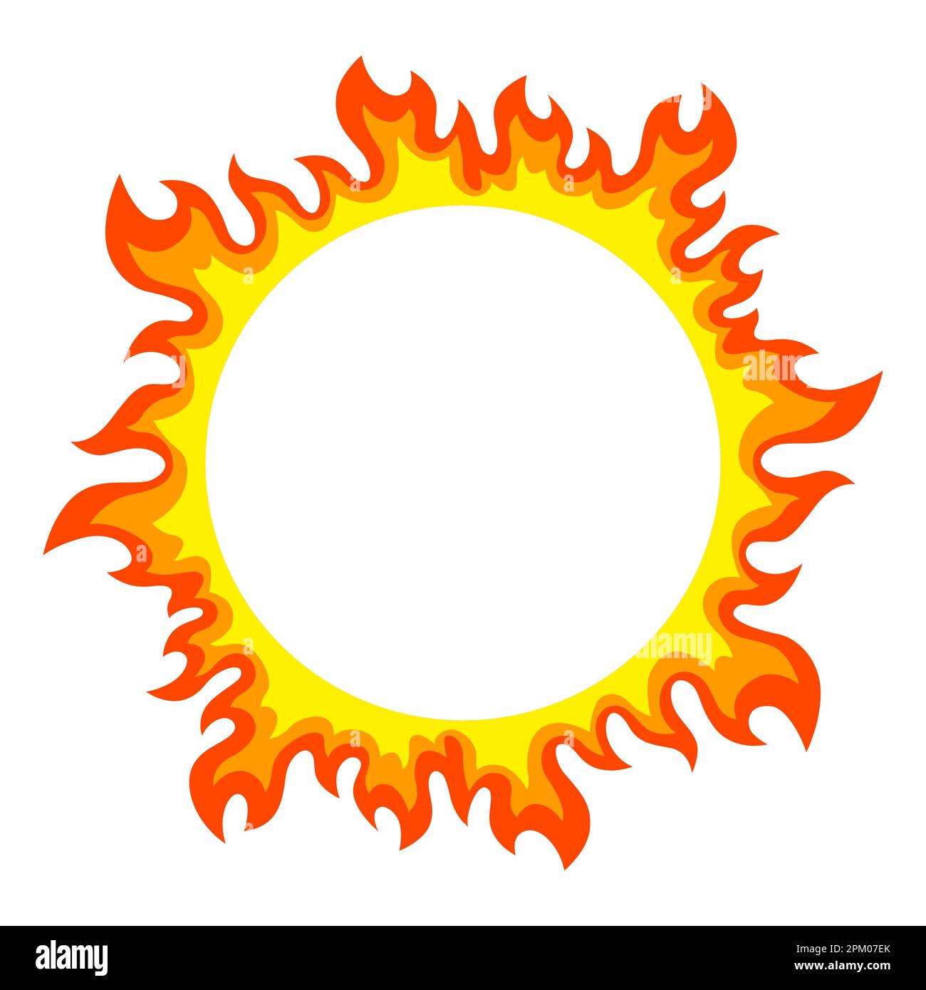 Frame of stylized fire. Decorative element for design Stock Vector ...