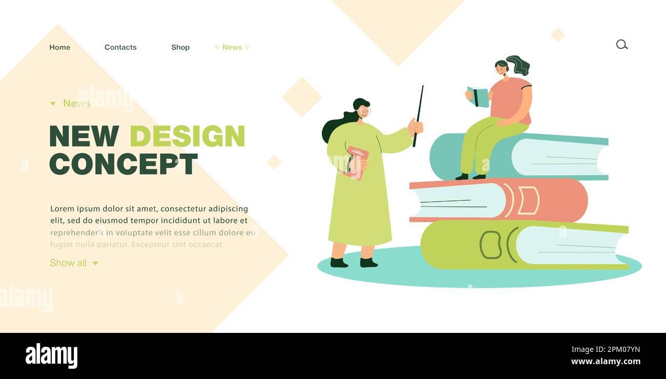 Schoolgirl reading Stock Vector Images - Alamy