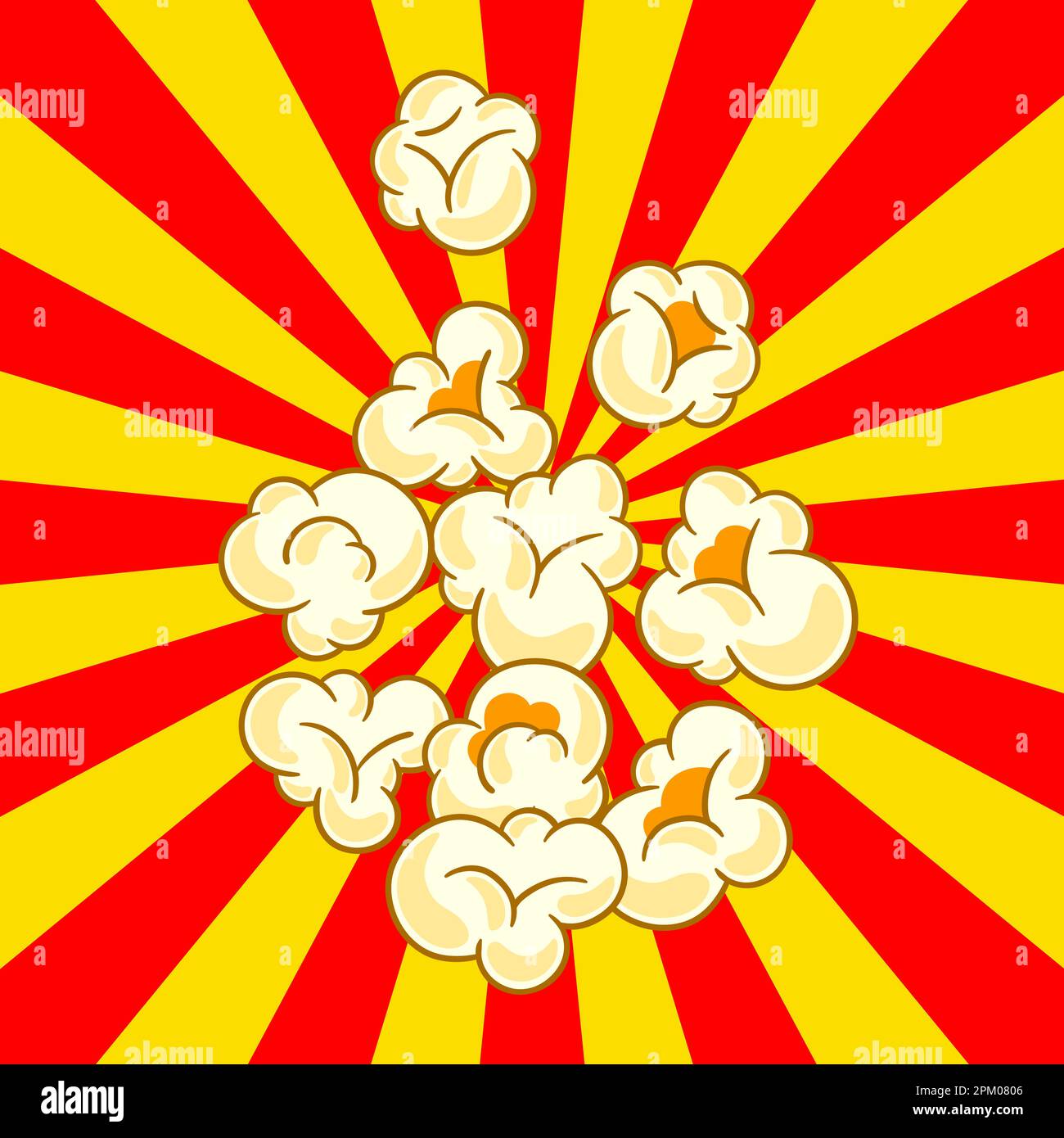 Illustration of popcorn. Image of snack food in cartoon style Stock ...