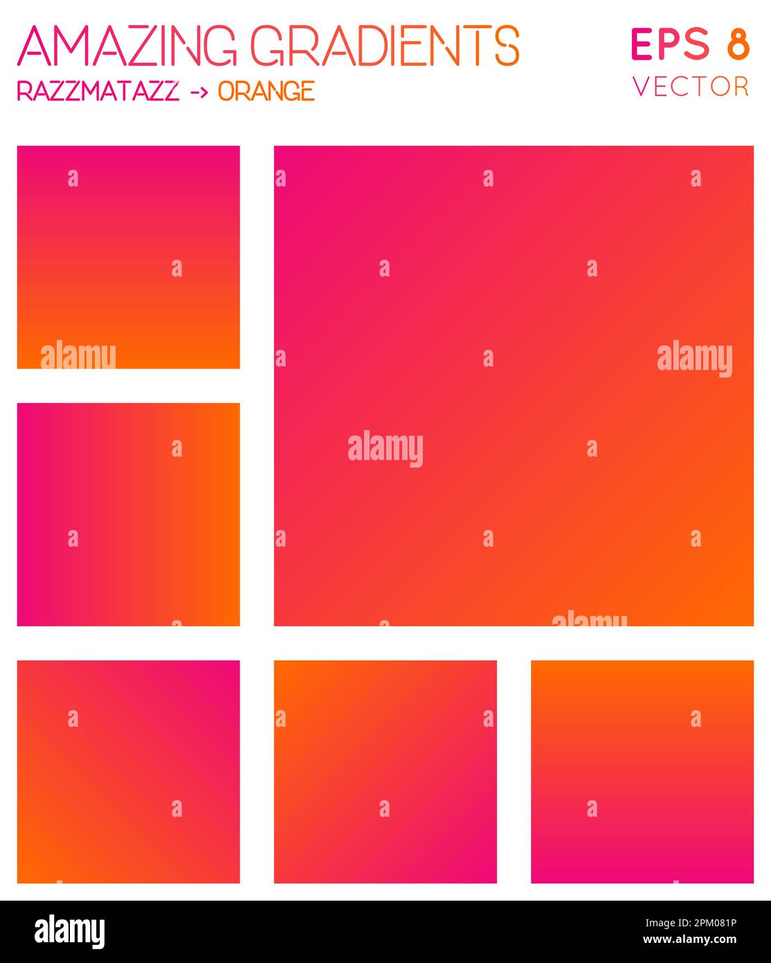 Colorful gradients in razzmatazz, orange color tones. Admirable ...
