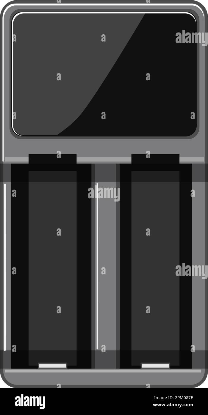 power aa battery charger cartoon vector illustration Stock Vector Image ...