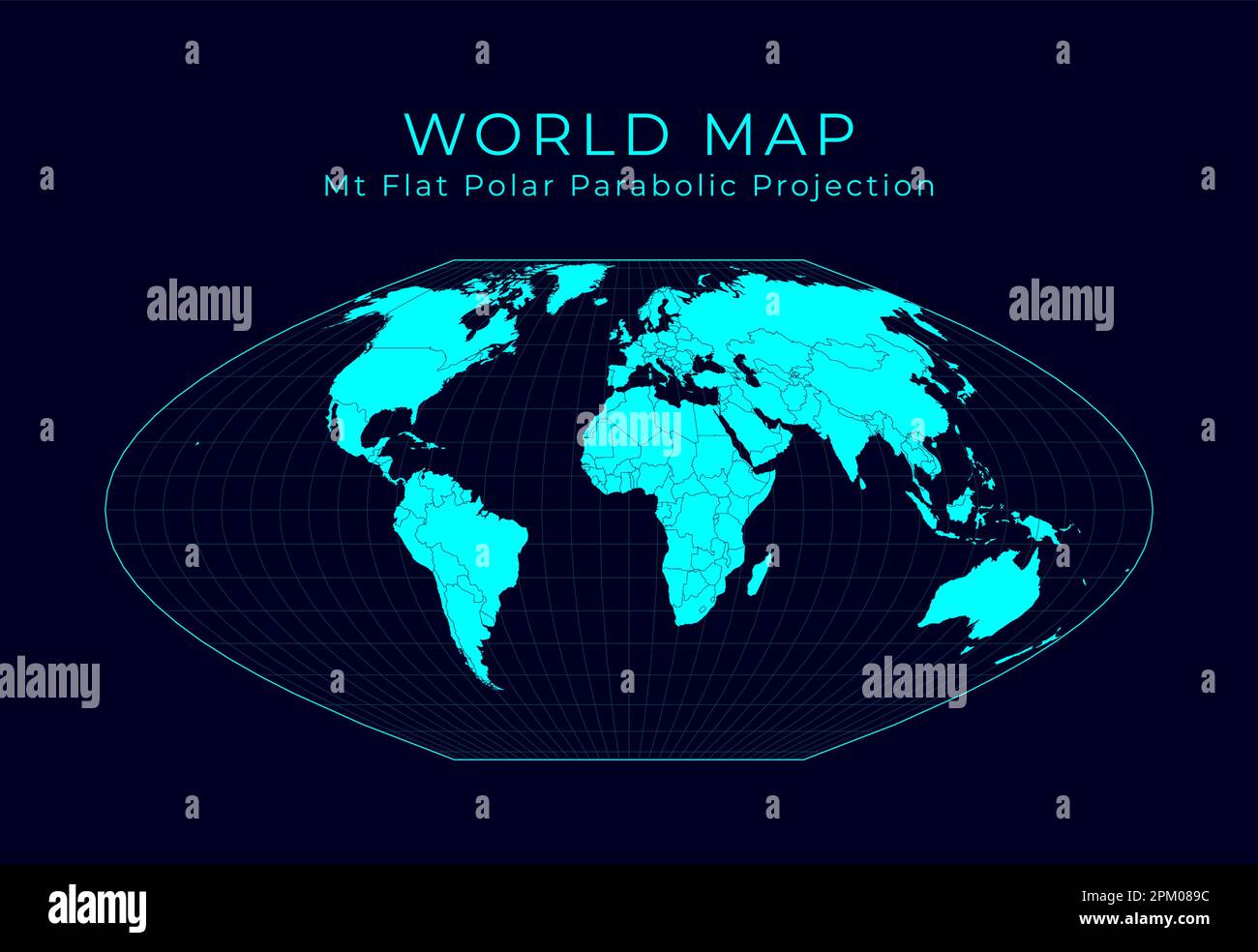 Map of the World. McBryde-Thomas flat-polar parabolic pseudocylindrical ...