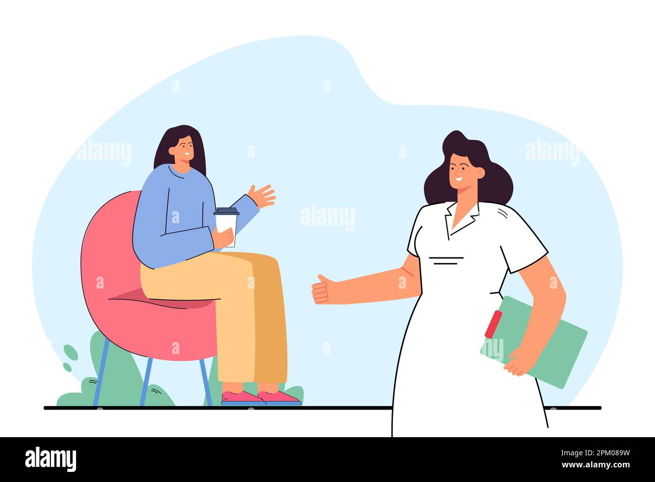 Woman visiting doctor flat vector illustration Stock Vector Image & Art ...