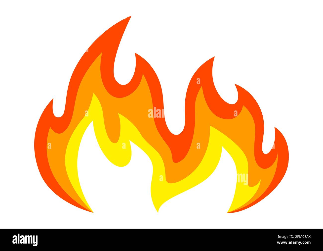 Illustration of stylized fire. Decorative element for design Stock ...