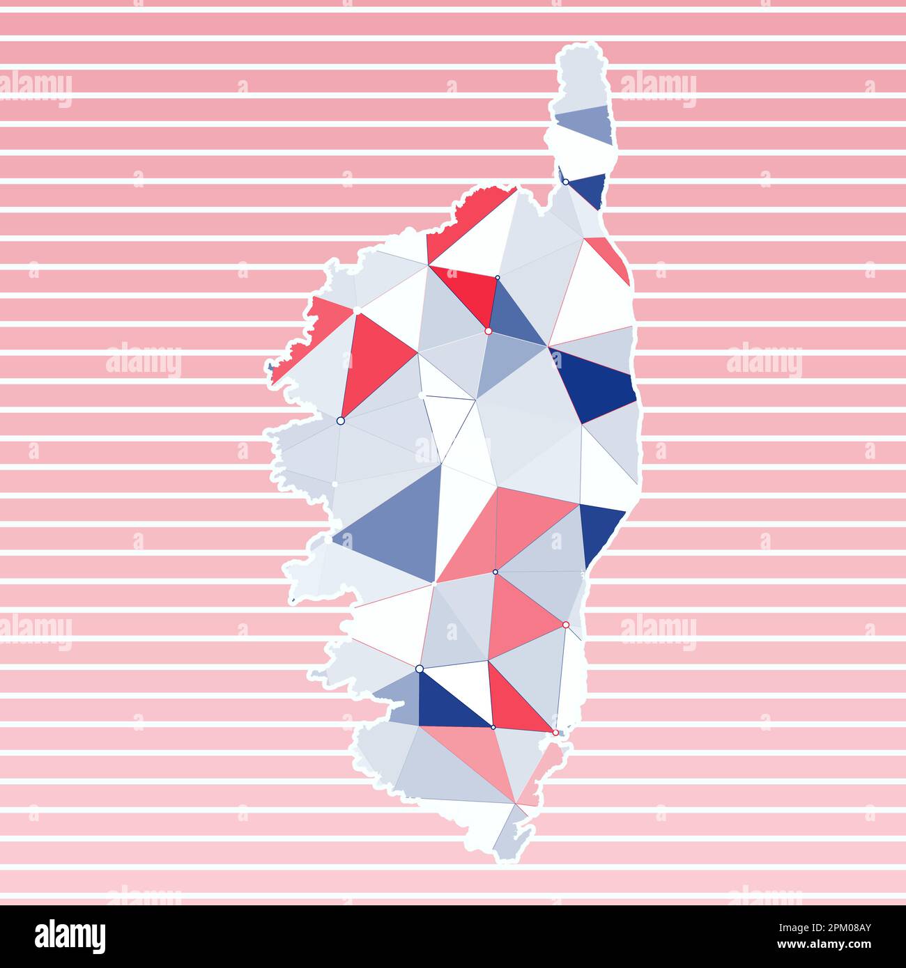 Corsica vector illustration. Corsica design on gradient stripes ...