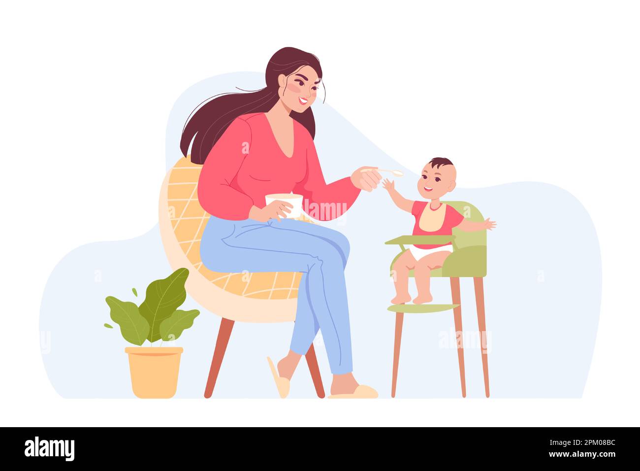 Baby chair cartoon hi-res stock photography and images - Alamy