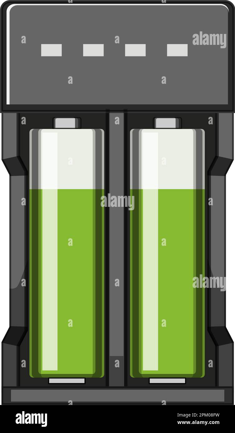 smartphone aa battery charger cartoon vector illustration Stock Vector ...