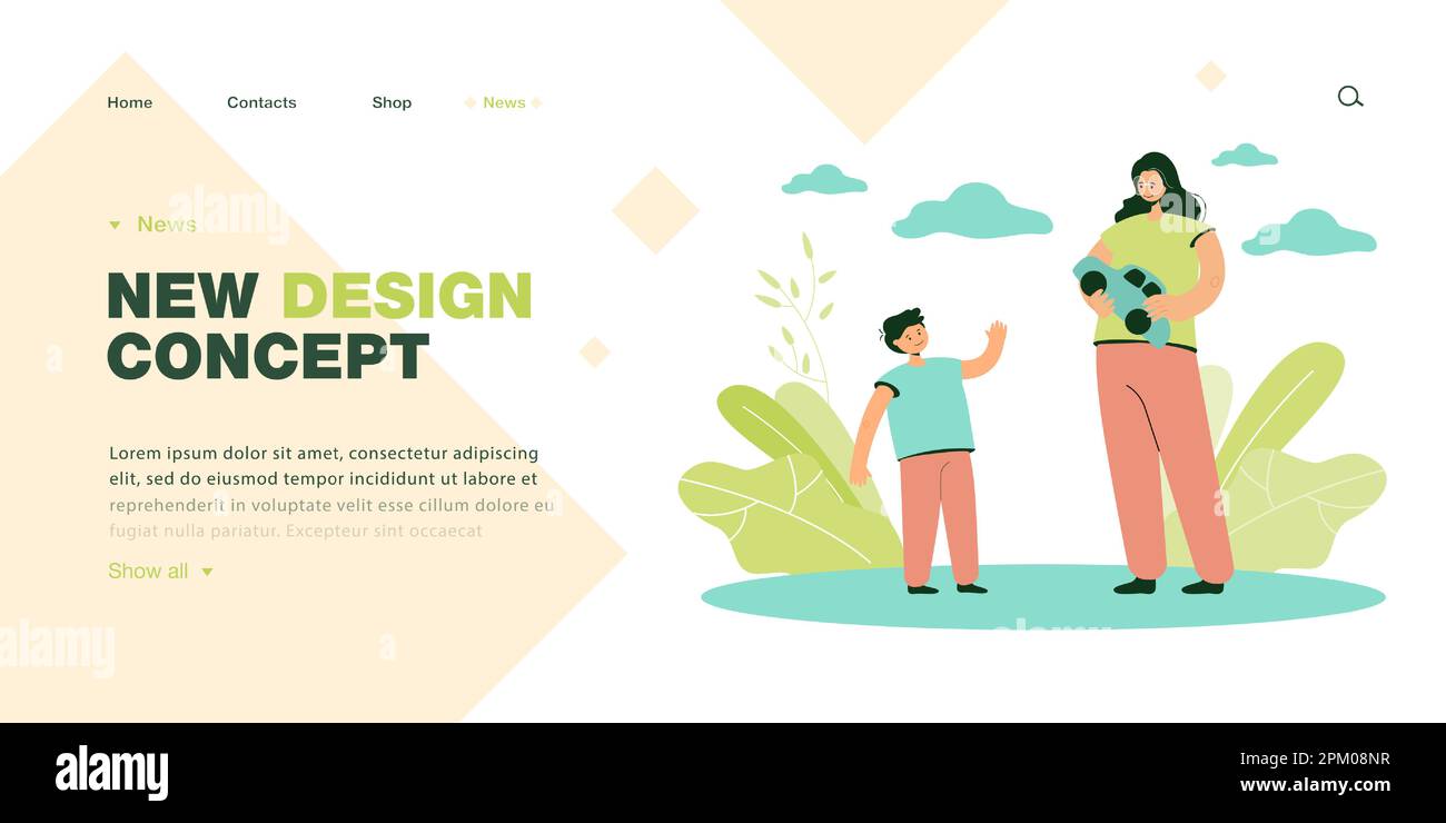 Mother son cartoon people hi-res stock photography and images - Alamy