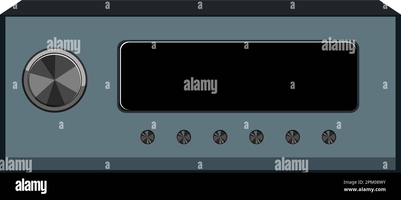electronic av receiver cartoon vector illustration Stock Vector Image ...