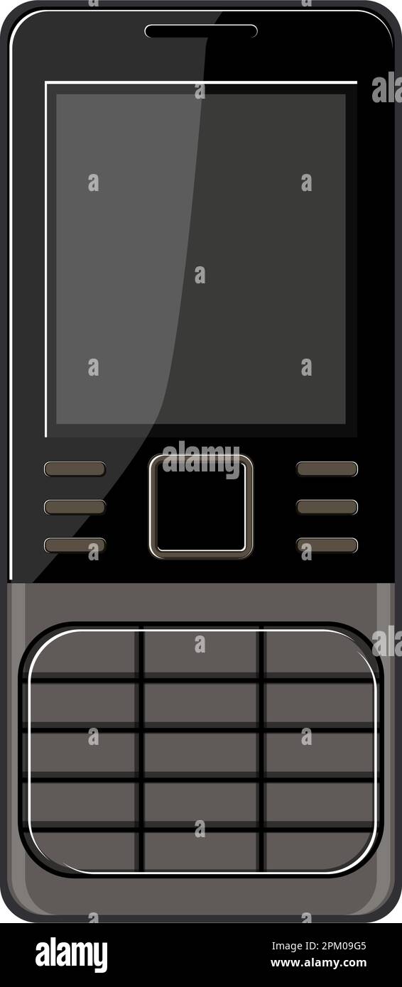 web button phone cartoon vector illustration Stock Vector Image & Art ...