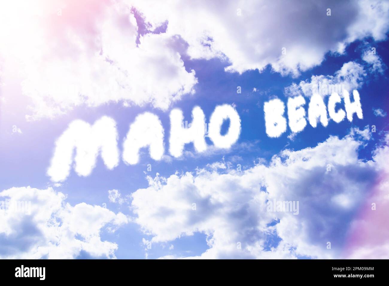Maho beach sign hi-res stock photography and images - Alamy