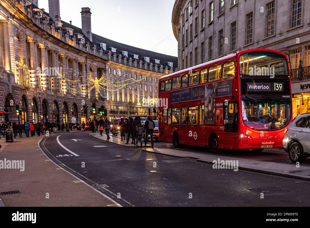 Regent Street, the luxury of London by Piccadilly Circus in London UK ...