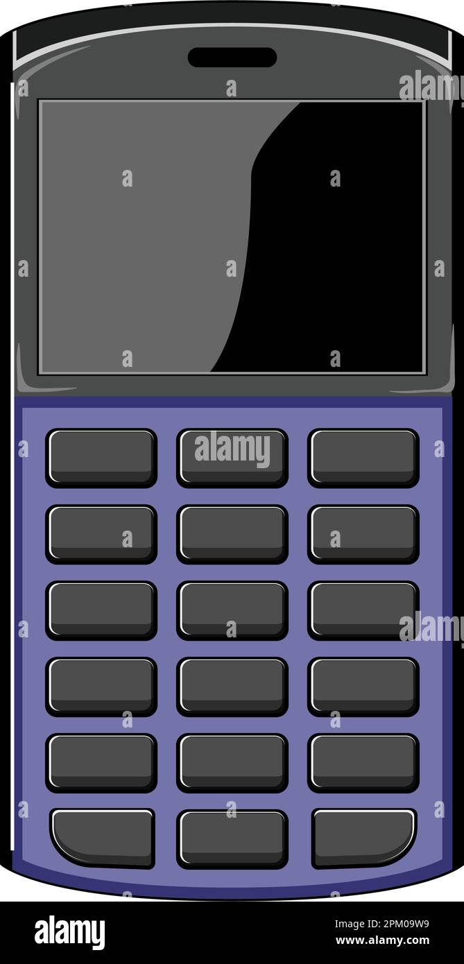 internet button phone cartoon vector illustration Stock Vector Image ...