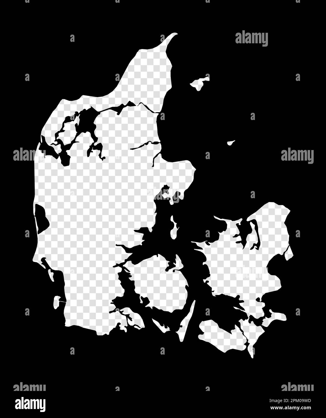 Denmark map transparent Black and White Stock Photos & Images - Alamy