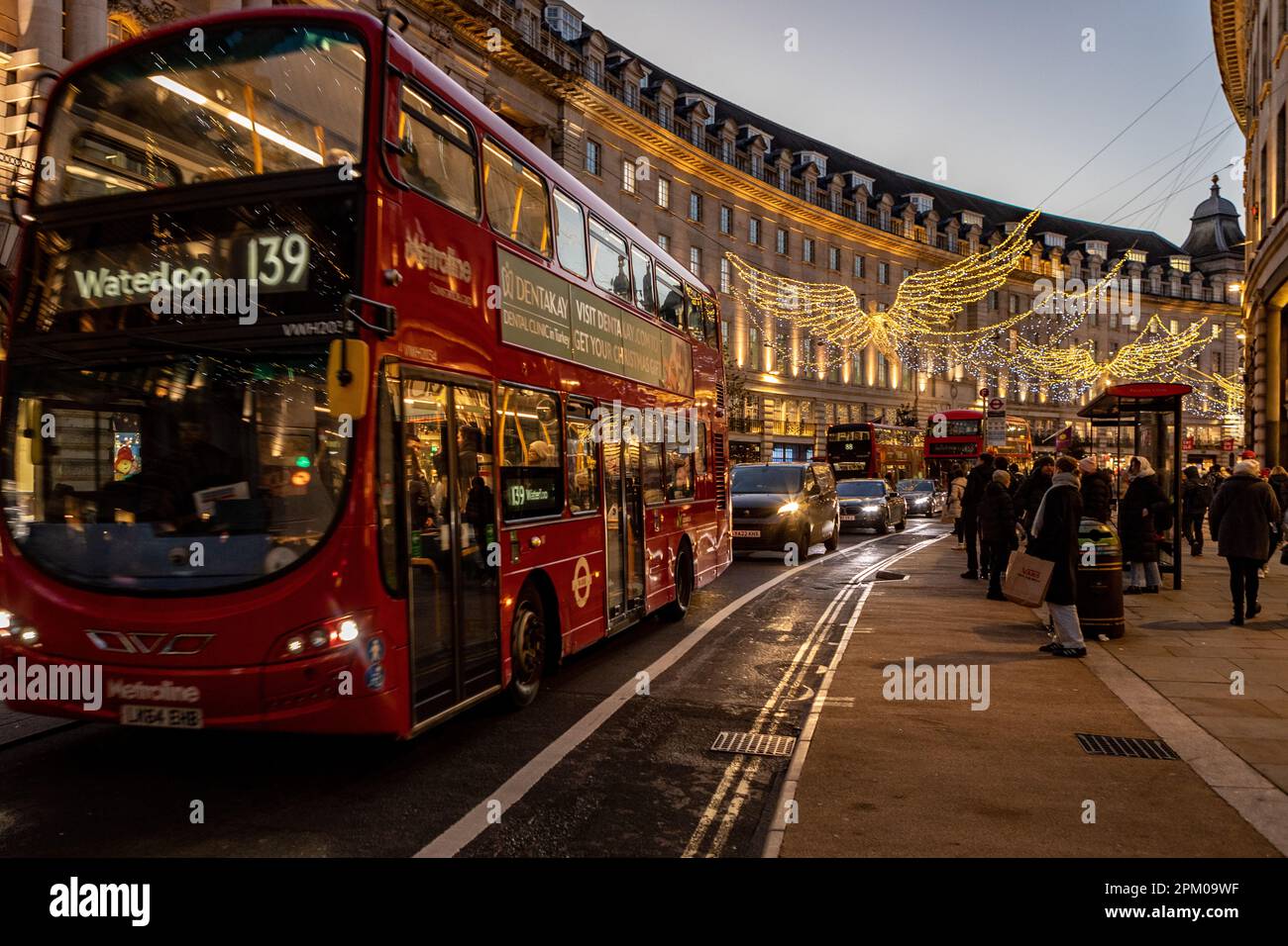 Regent Street, the luxury of London by Piccadilly Circus in London UK ...