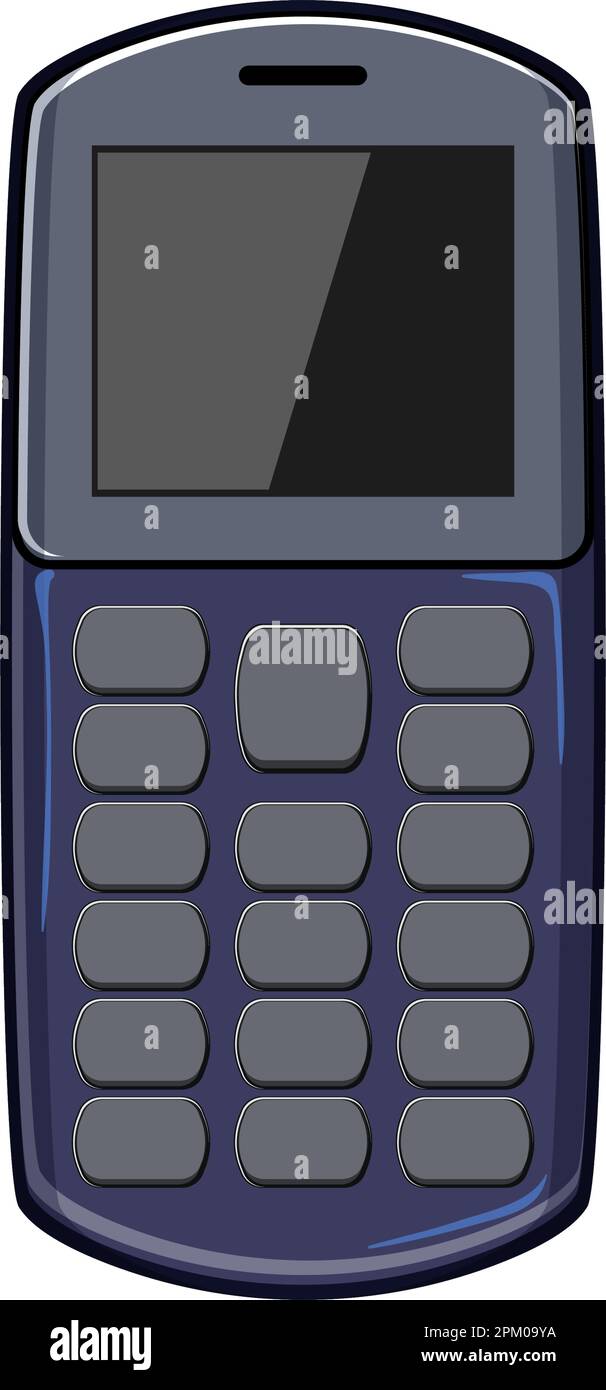 hotline button phone cartoon vector illustration Stock Vector Image ...