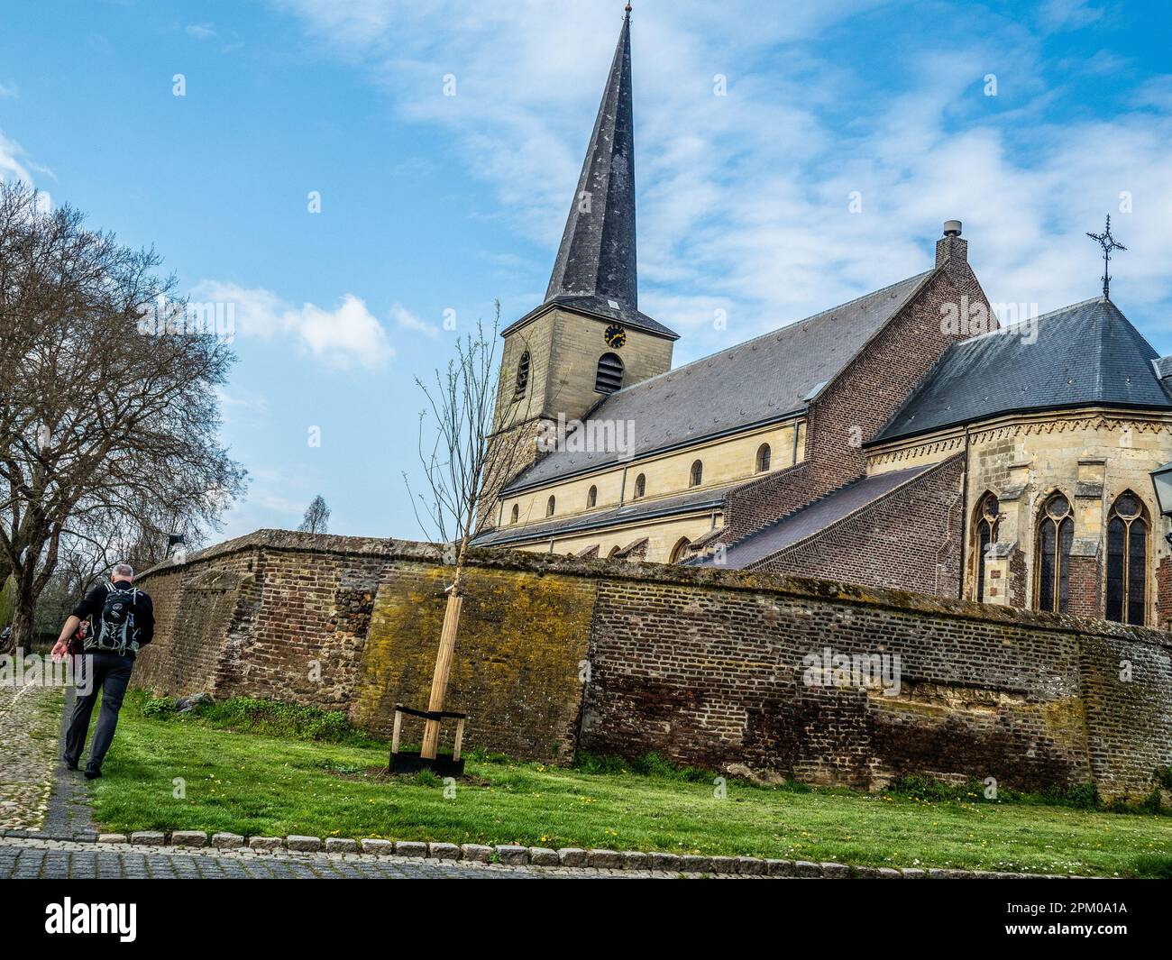 Wessem, Netherlands. 08th Apr, 2023. A participant is seen walking ...