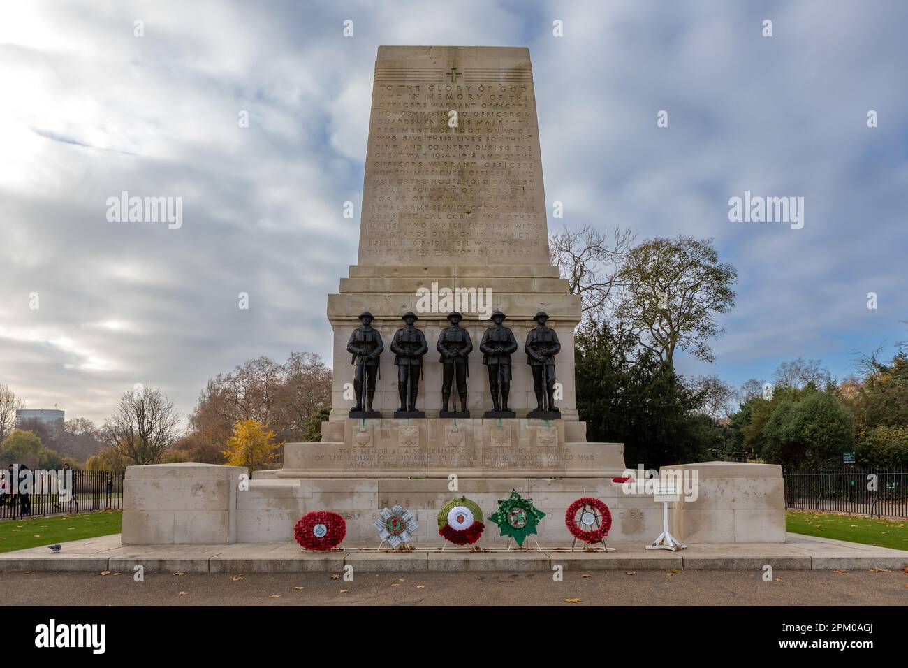 London, England – December 2022. The Guards Division War Memorial, is ...