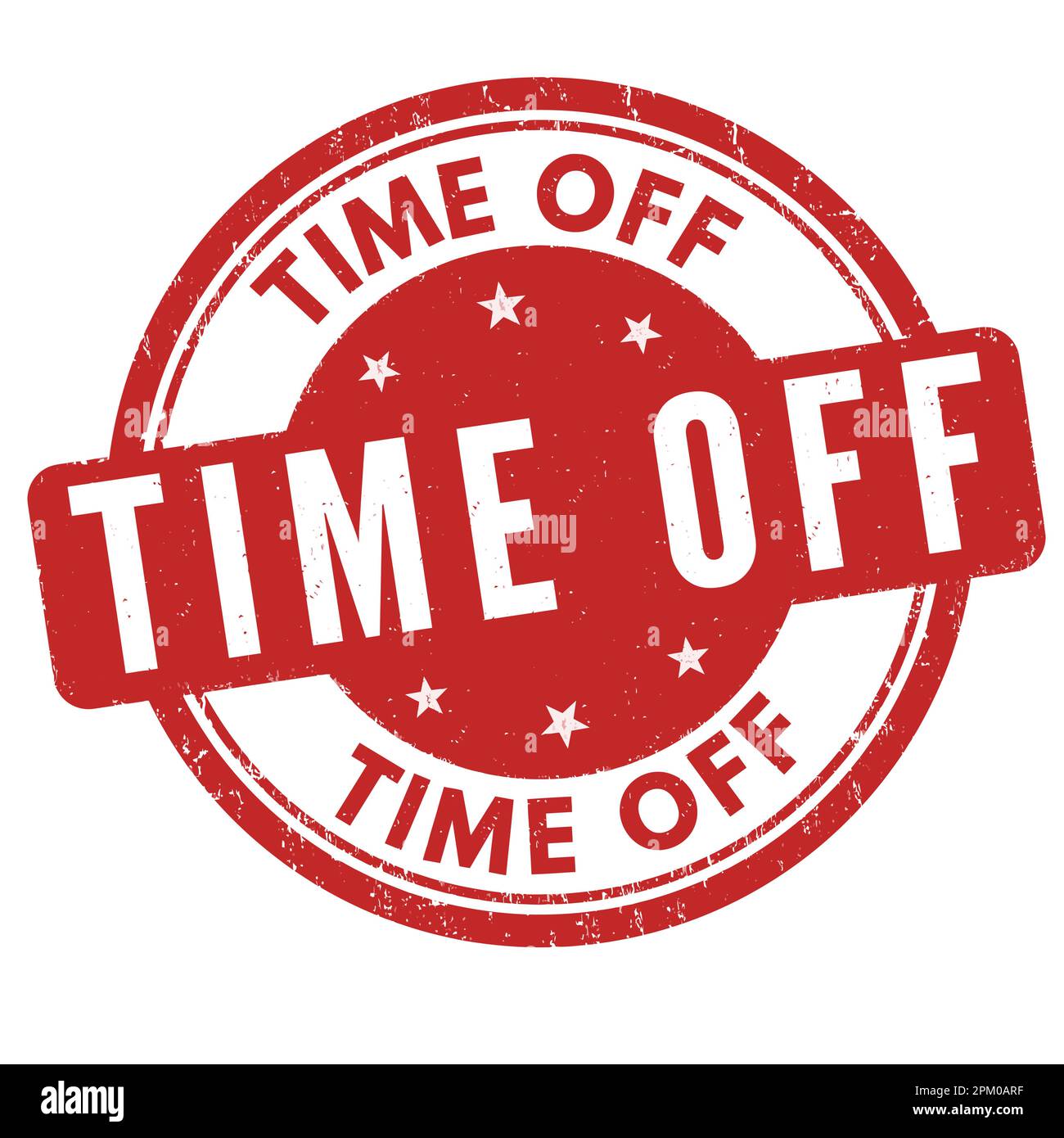 Time off grunge rubber stamp on white background, vector illustration ...