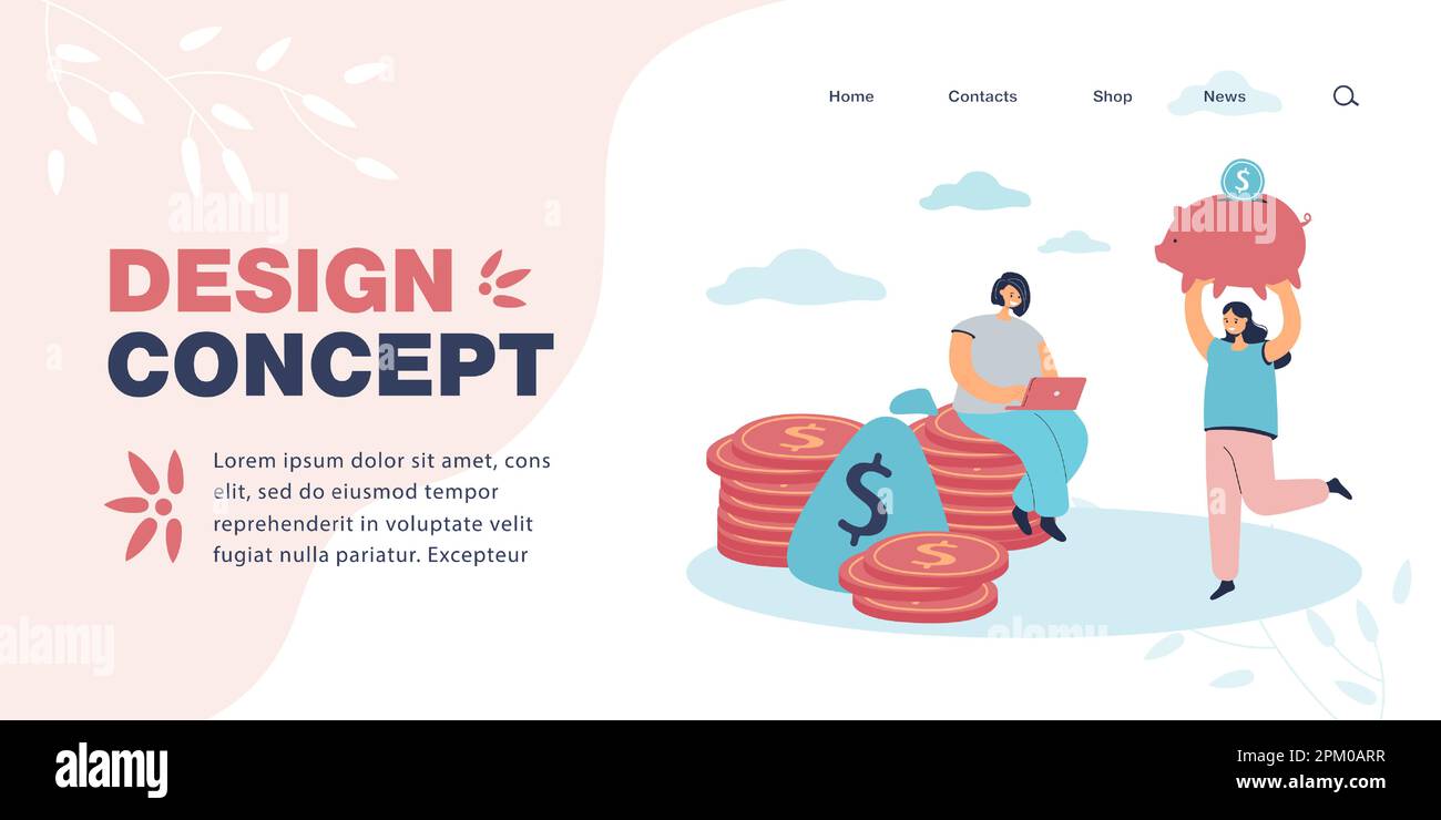 Woman holding money bag Stock Vector Images - Alamy