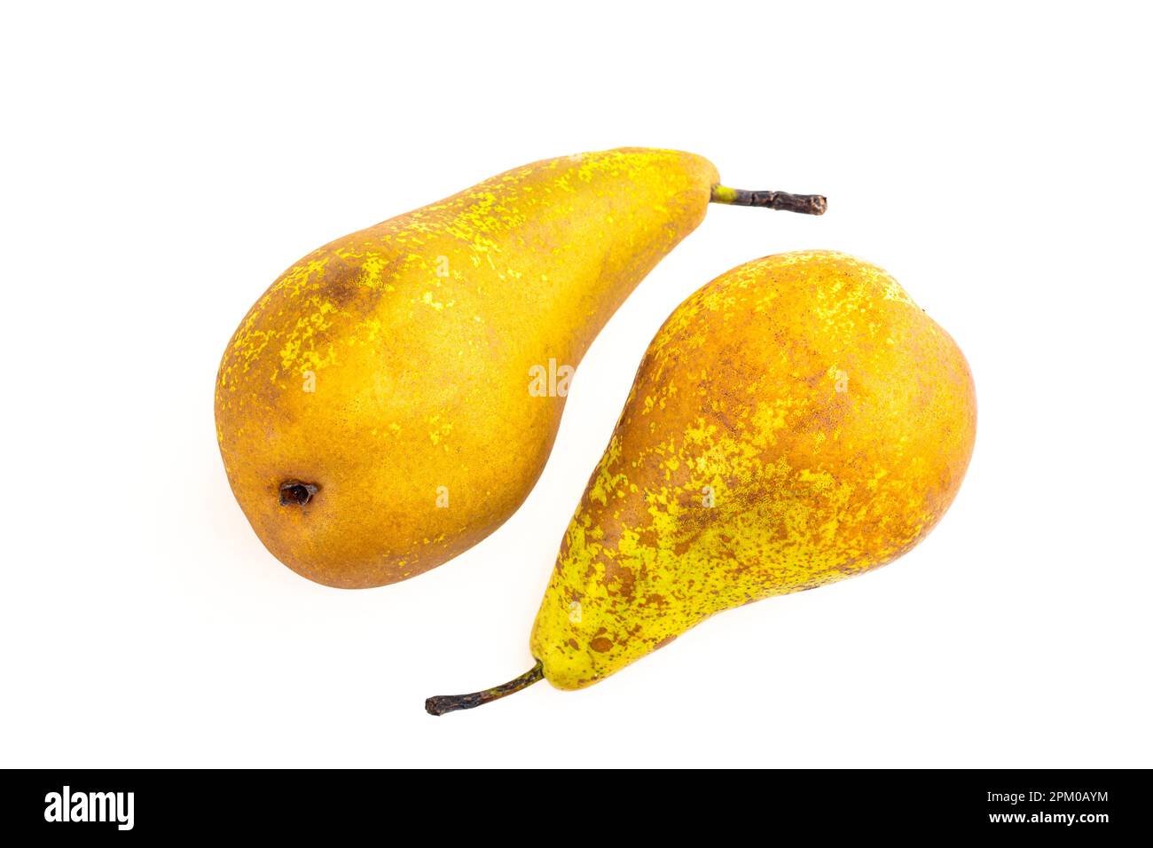 Fresh pears, yellow fruit isolated on white background Stock Photo - Alamy