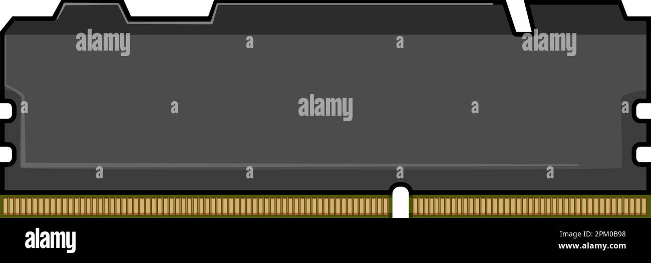 chip desktop memory cartoon vector illustration Stock Vector Image ...