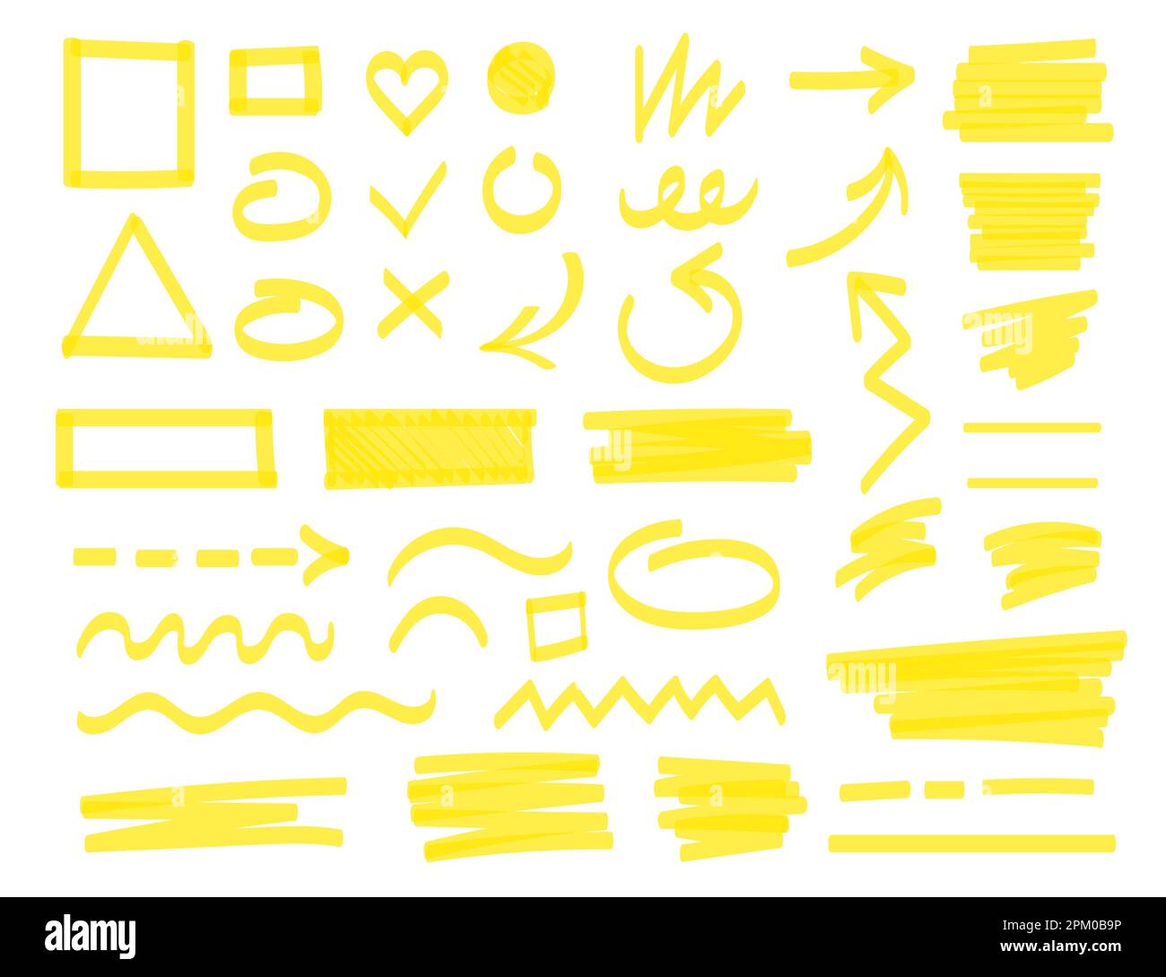 Yellow correction pen Stock Vector Images - Alamy