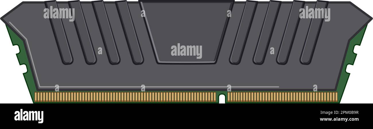 hardware desktop memory cartoon vector illustration Stock Vector Image ...