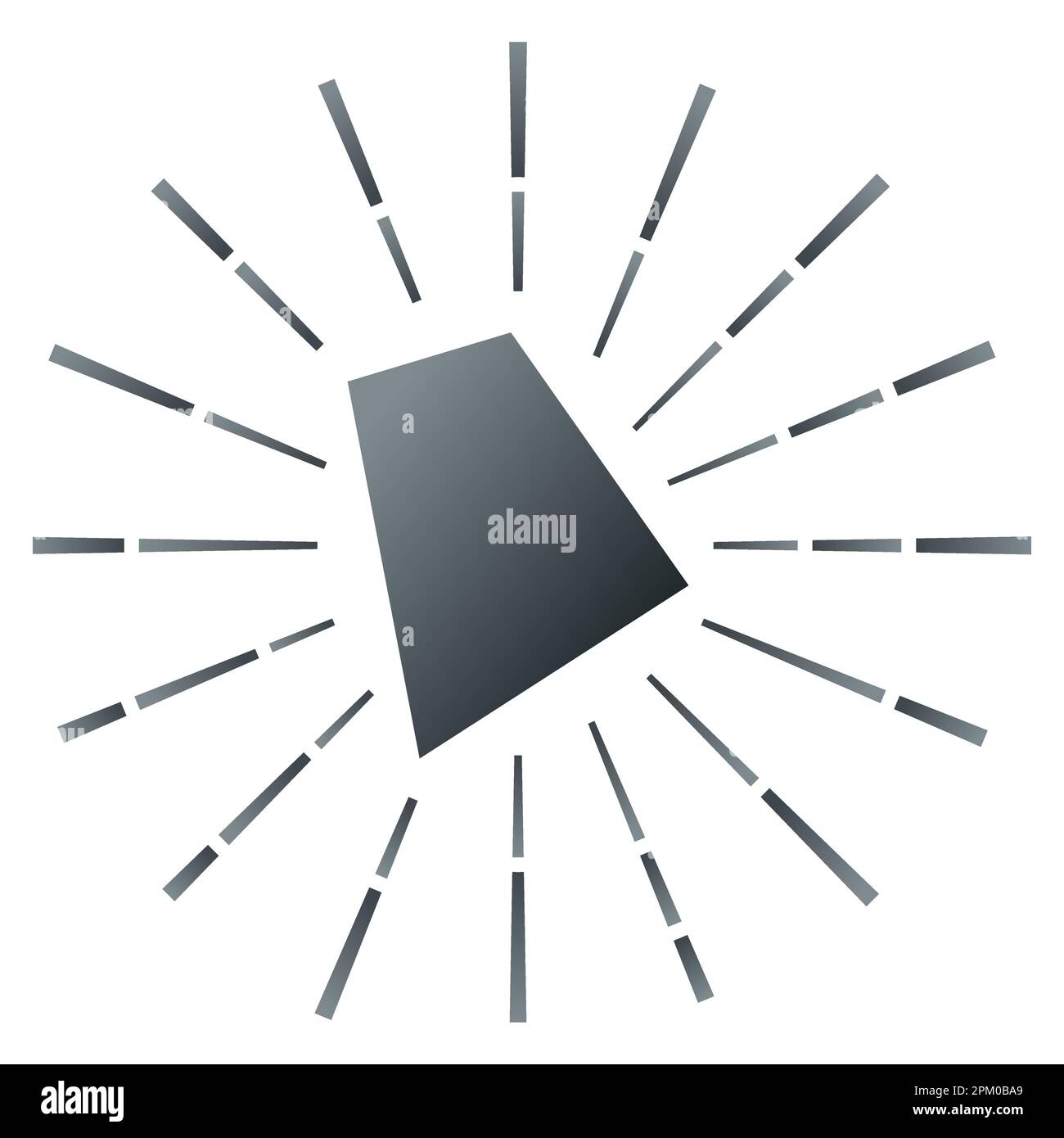 Rhode Island gradiented sunburst. Map of the US state with colorful ...