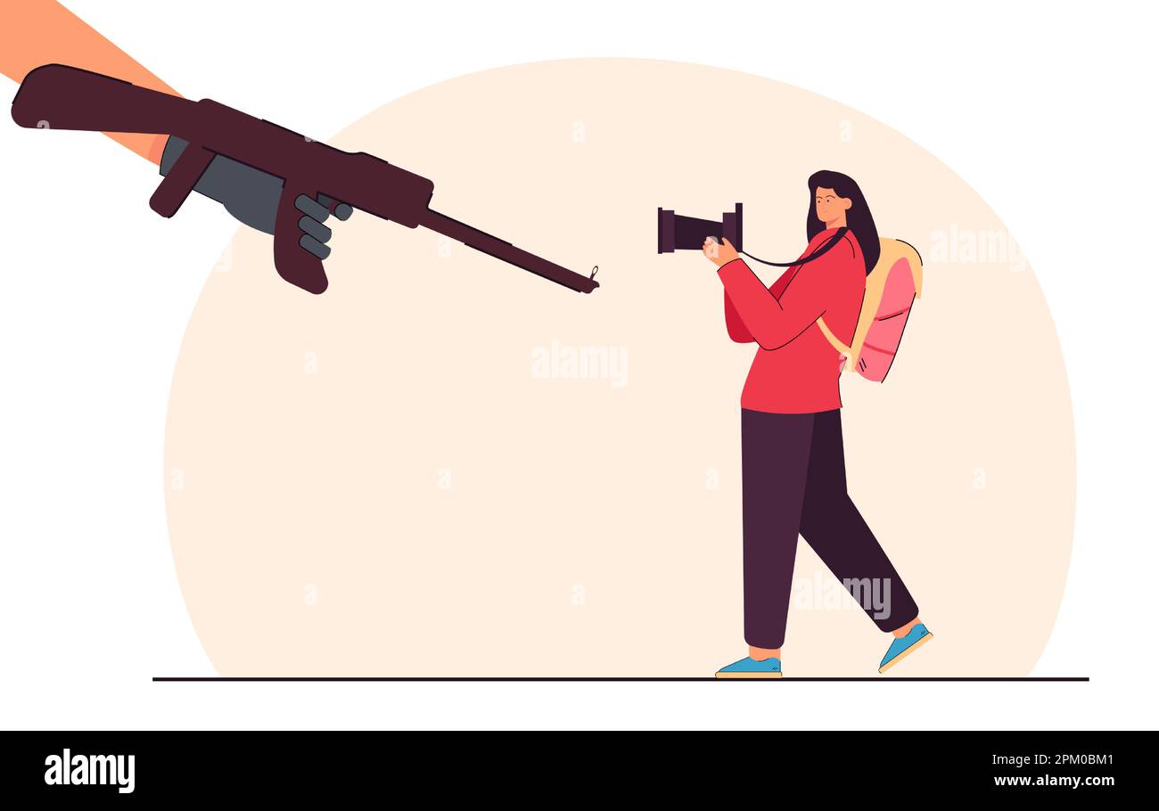 Cartoon illustration hand holding gun hi-res stock photography and ...