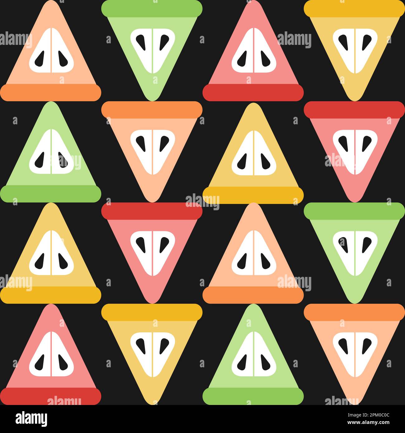 Abstract colorful mosaic from sliced apples seamless pattern. Juicy ...