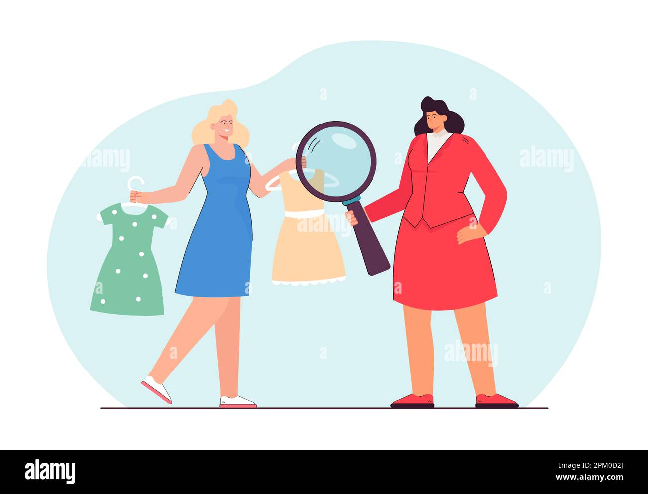 Woman using services of stylist flat vector illustration Stock Vector ...