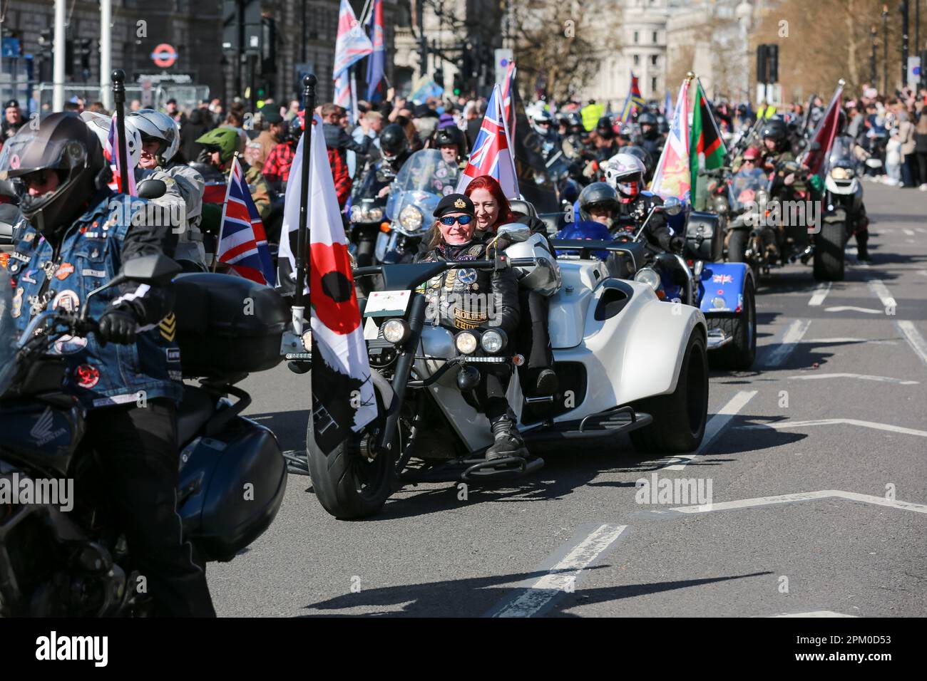 London, UK. 07 Apr 2023. Rolling Thunder UK organized a Ride of Respect ...