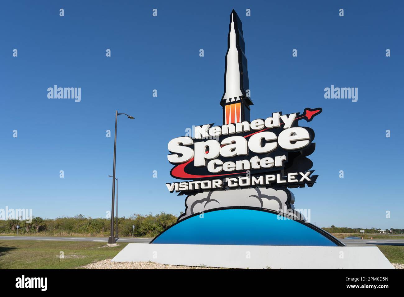 Kennedy Space Center Visitor Complex sign in Merritt Island, Florida ...