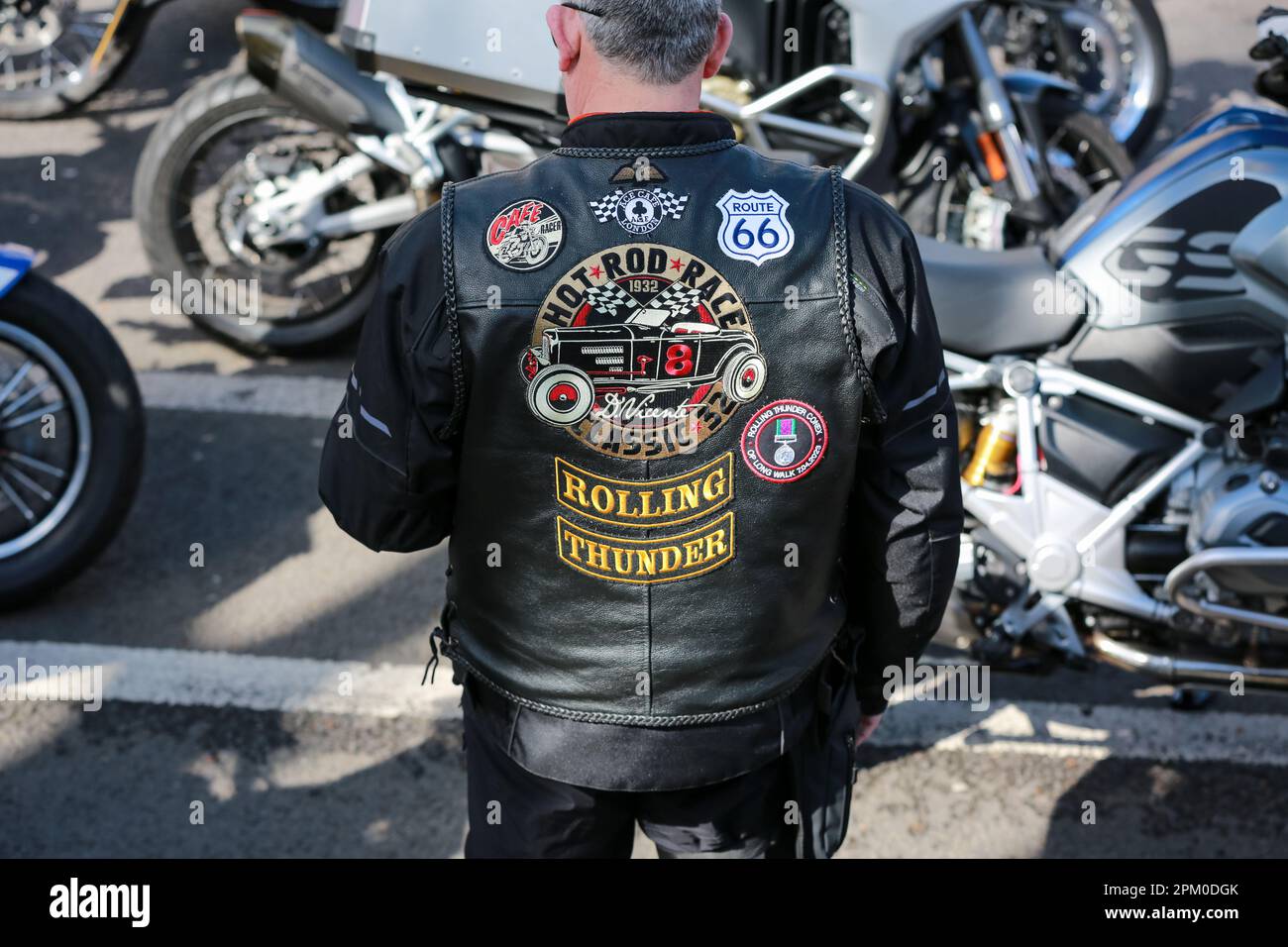 London, UK. 07 Apr 2023. Rolling Thunder UK organized a Ride of Respect ...