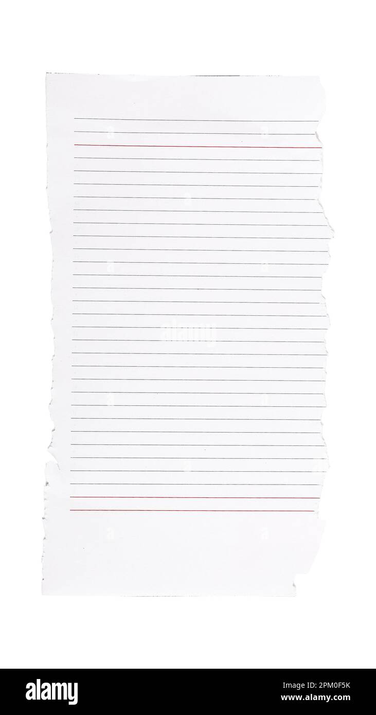 Torn Lined Notebook Paper