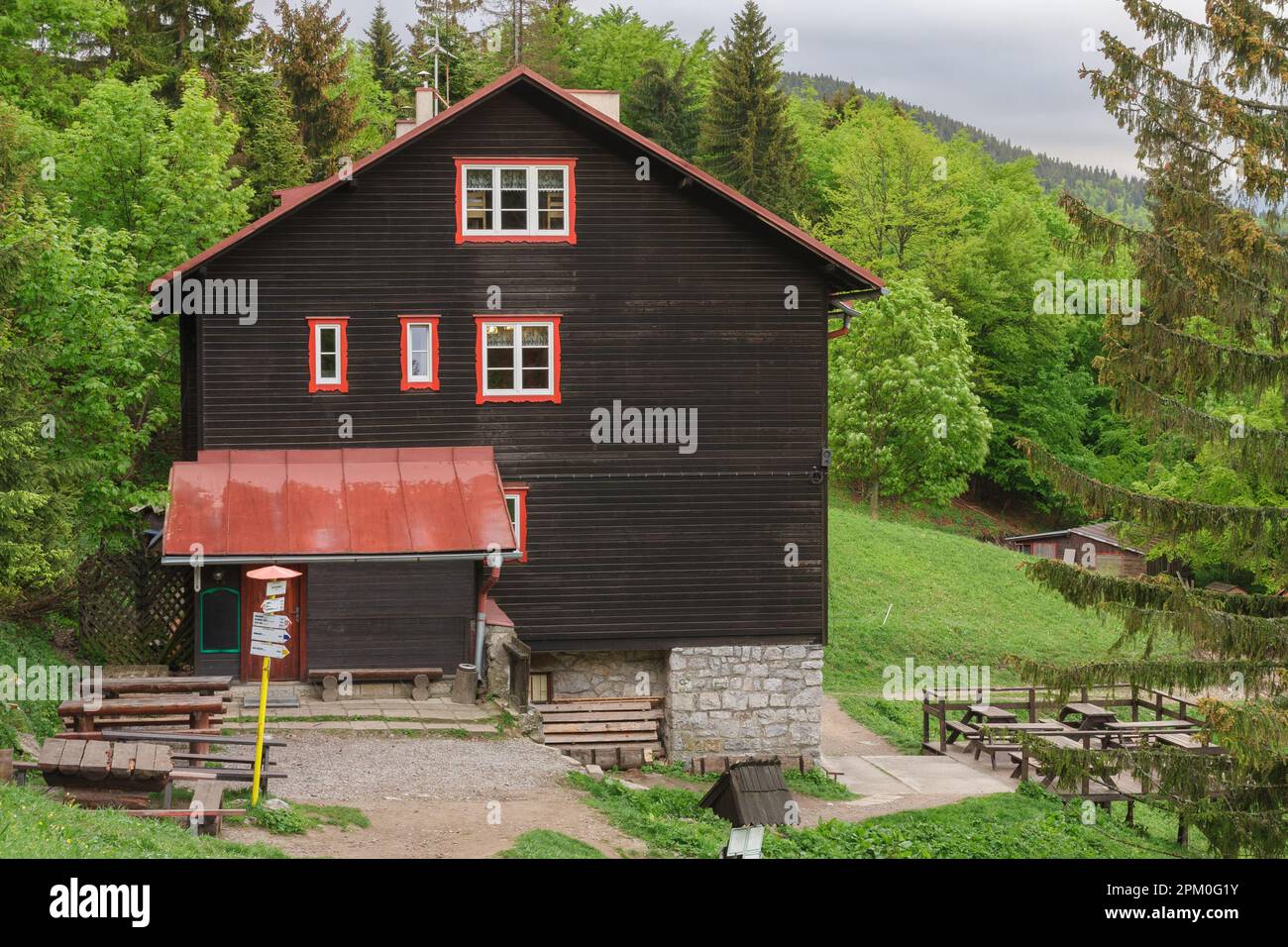 Chalet under mountain Suchy Vrch, national park Mala Fatra, Slovakia ...