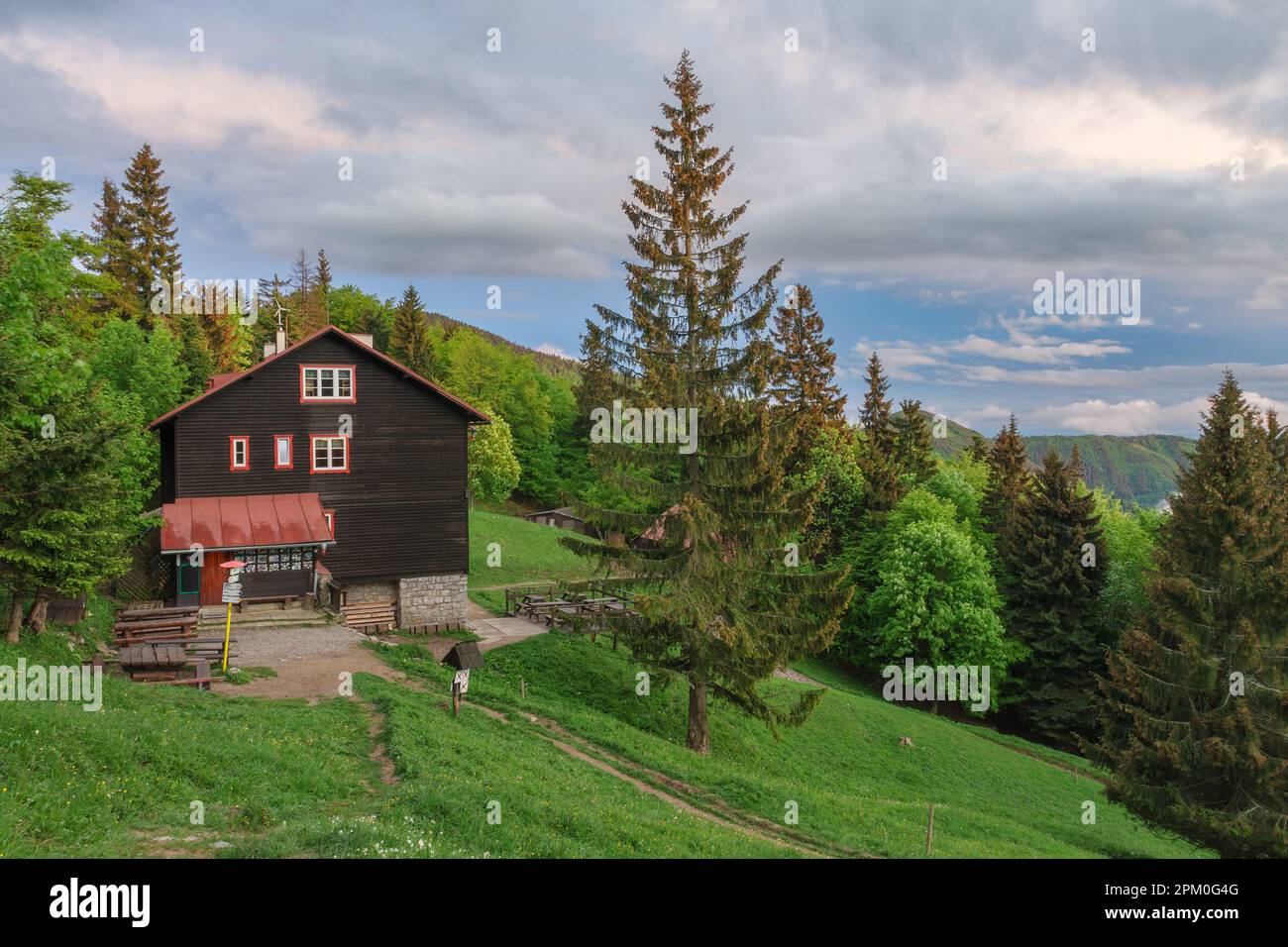 Chalet under mountain Suchy Vrch, national park Mala Fatra, Slovakia ...