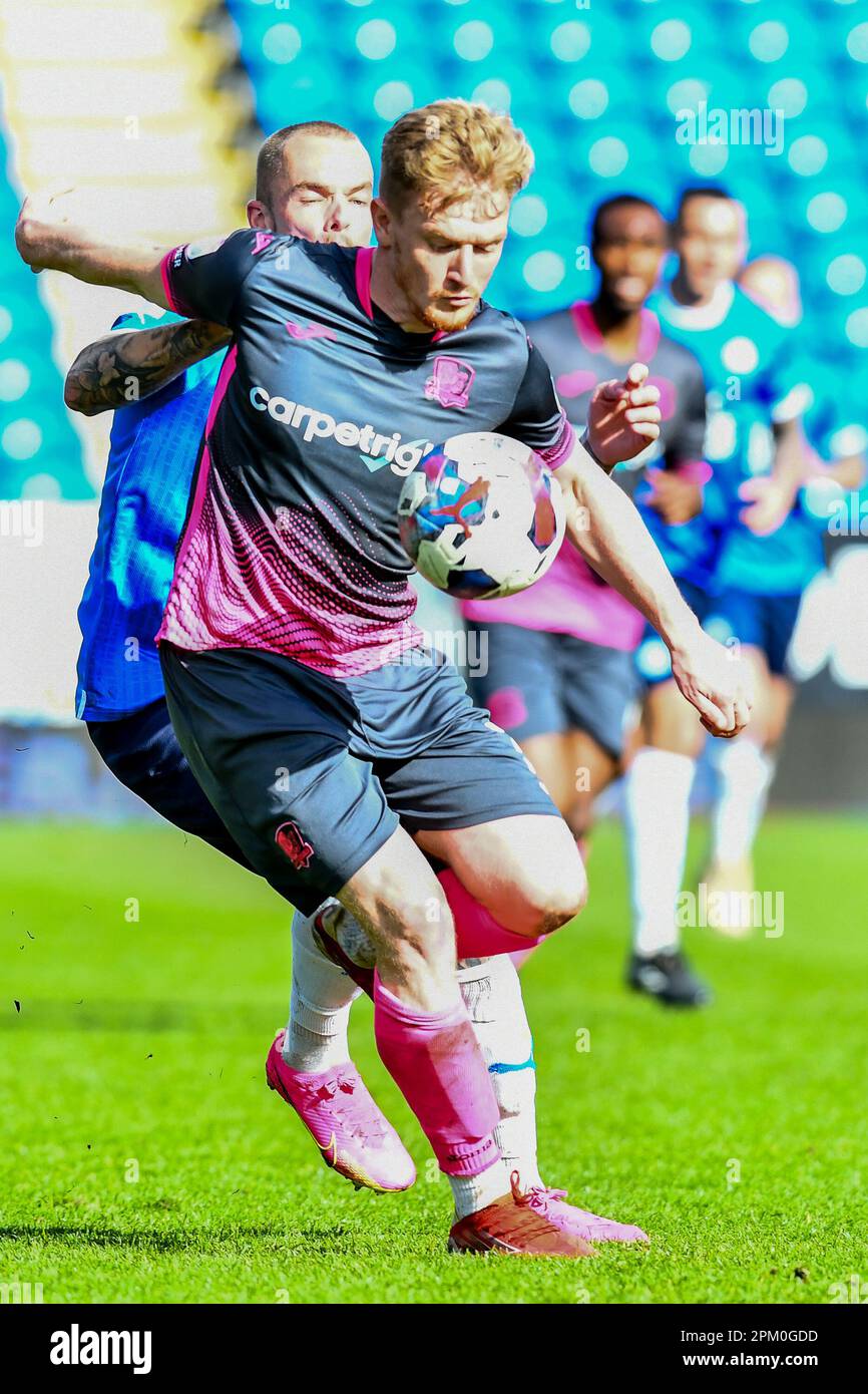 Jack Sparkes ( 3 Exeter City) challenged by Joe Ward (23 Peterborough ...