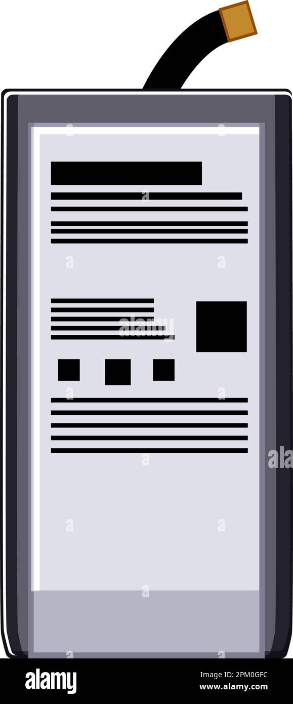 smart mobile phone battery cartoon vector illustration Stock Vector ...