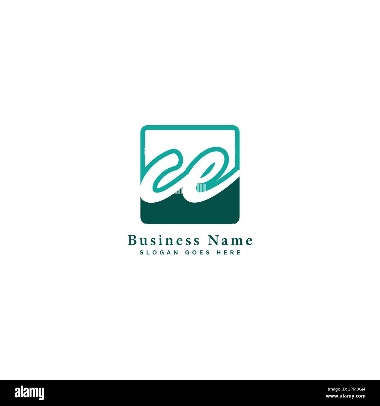 C, E, CE Initial letter handwritten and signature vector image template ...