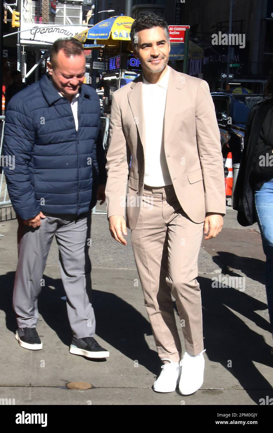 New York, NY, USA. 10th Apr, 2023. Ramon Rodriguez seen at Good Morning ...