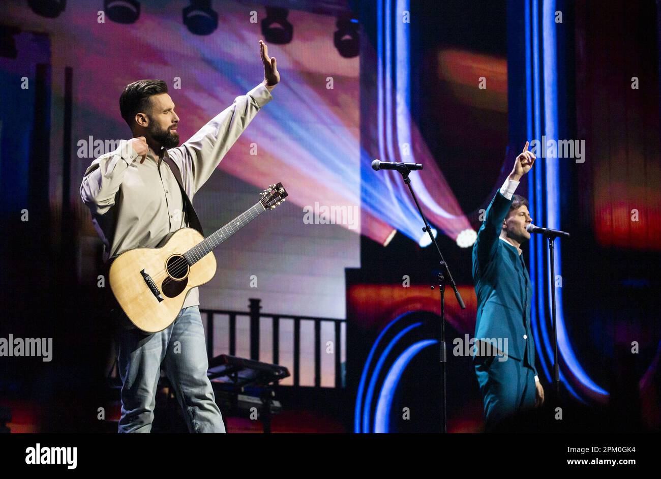 ROTTERDAM - Singers Nick & Simon during their last farewell concert in ...