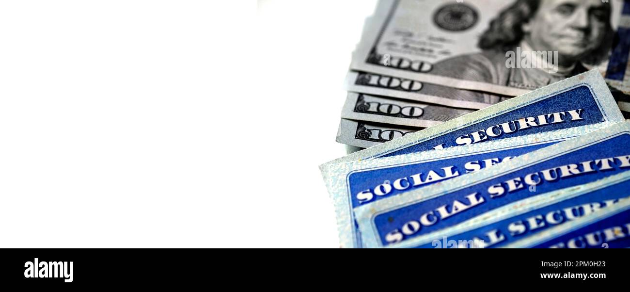Social Security Cards for identification and retirment USA Stock Photo ...