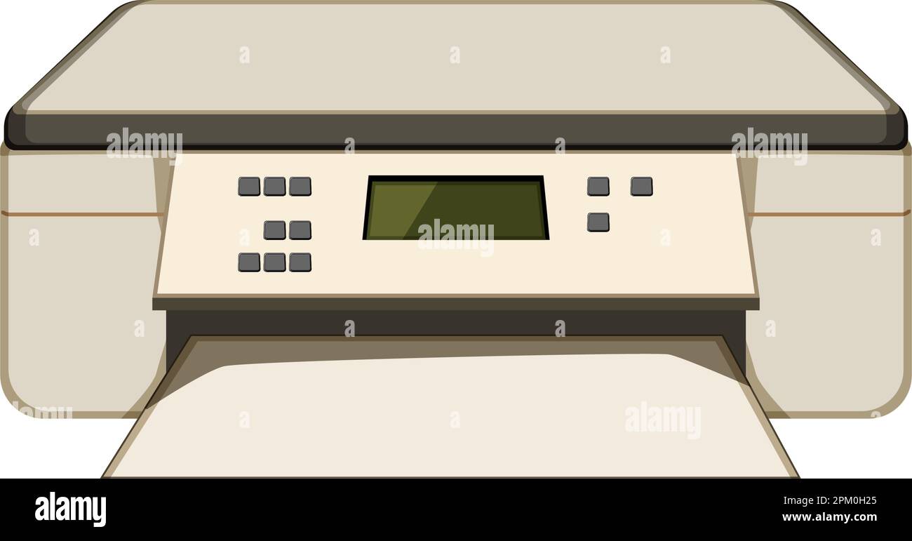 computer photo printer cartoon vector illustration Stock Vector Image ...
