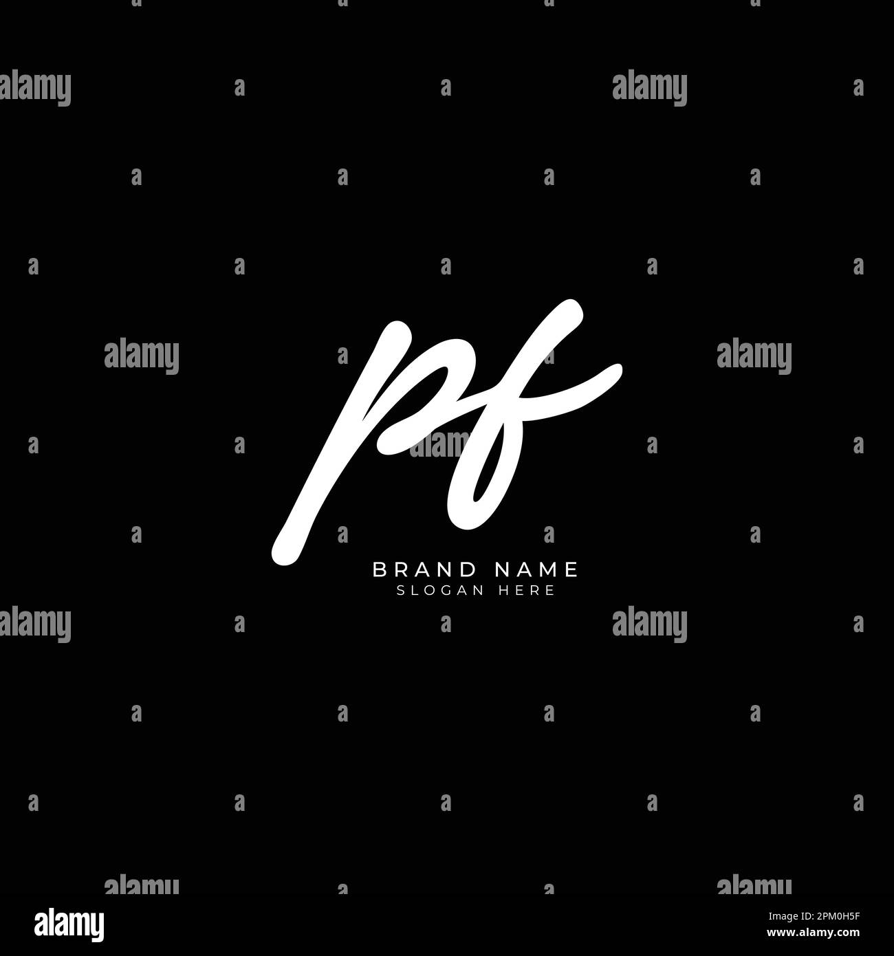 P, F, PF Initial letter handwritten and signature vector image logo ... P, F, PF Initial letter handwritten and signature vector image logo ...