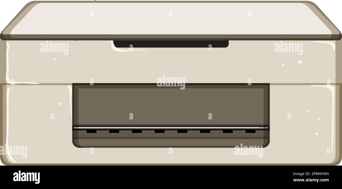 laser photo printer cartoon vector illustration Stock Vector Image ...